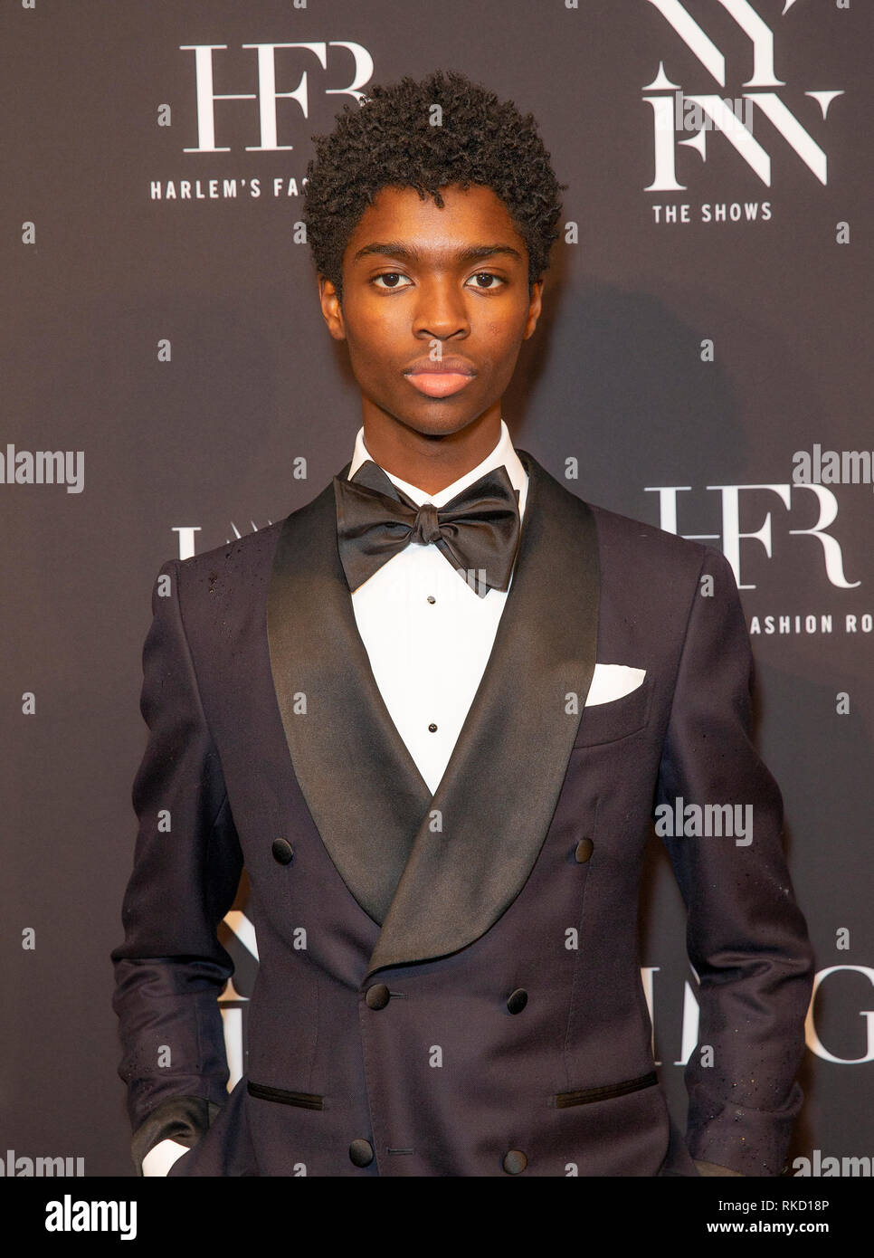 New York, United States. 06th Feb, 2019. Model Alton Mason attends IMG ...