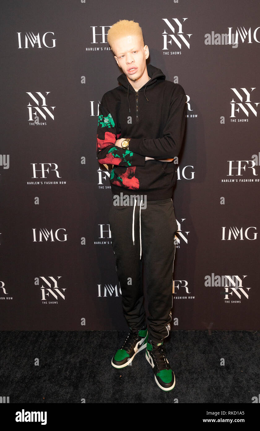 New York, United States. 07th Feb, 2019. Model Albi X attends IMG and ...