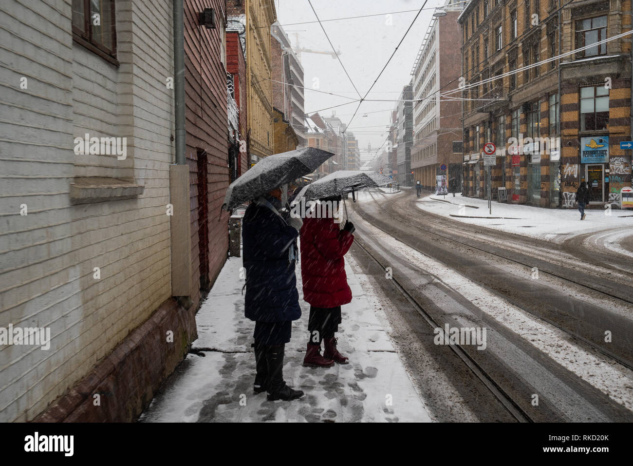 Oslo snow streets hi-res stock photography and images - Alamy