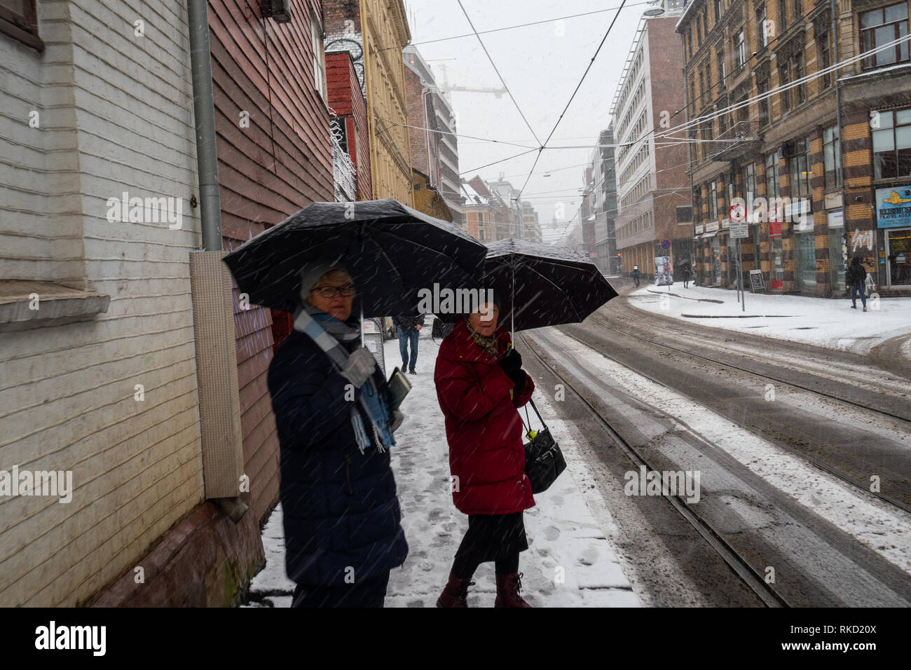 Oslo snow streets hi-res stock photography and images - Alamy