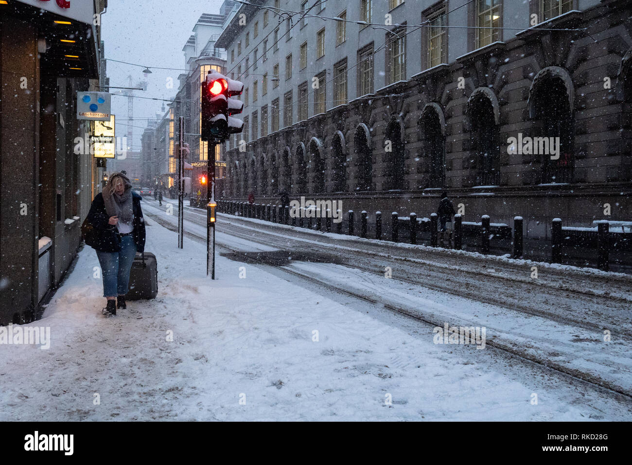 Oslo snow streets hi-res stock photography and images - Alamy