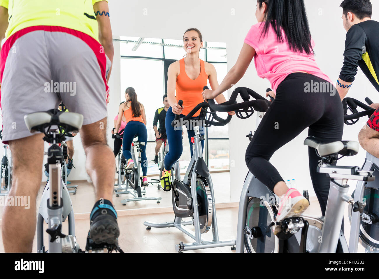Cycling group indoors hi-res stock photography and images - Alamy