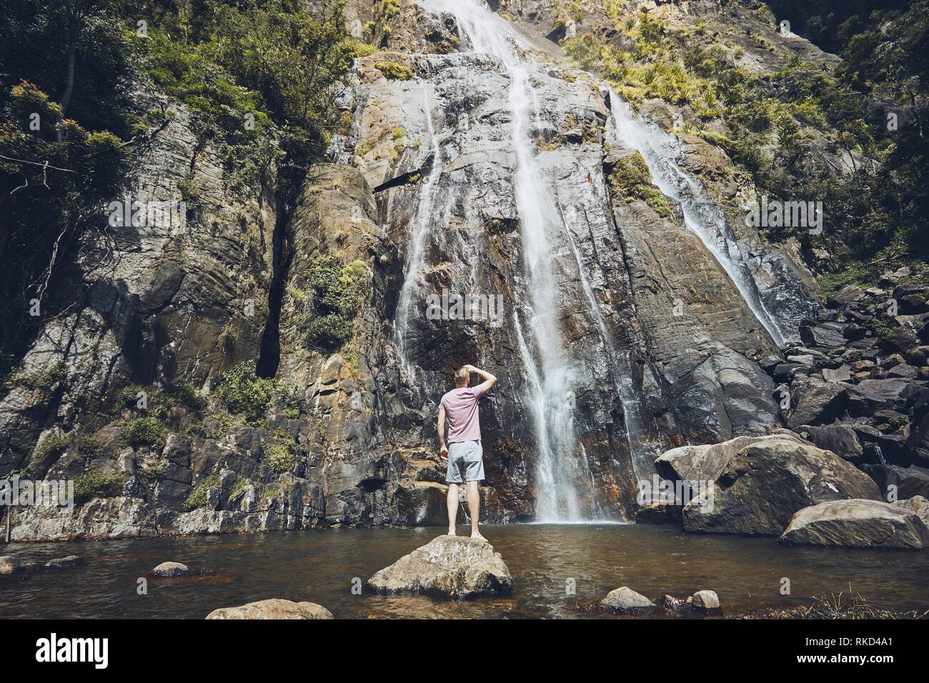 Man watching stream of water hi-res stock photography and images - Alamy