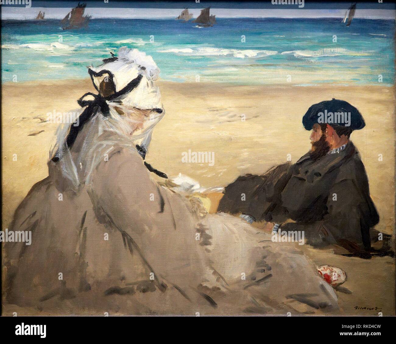 Edouard manet on the beach musee dorsay hi-res stock photography and ...
