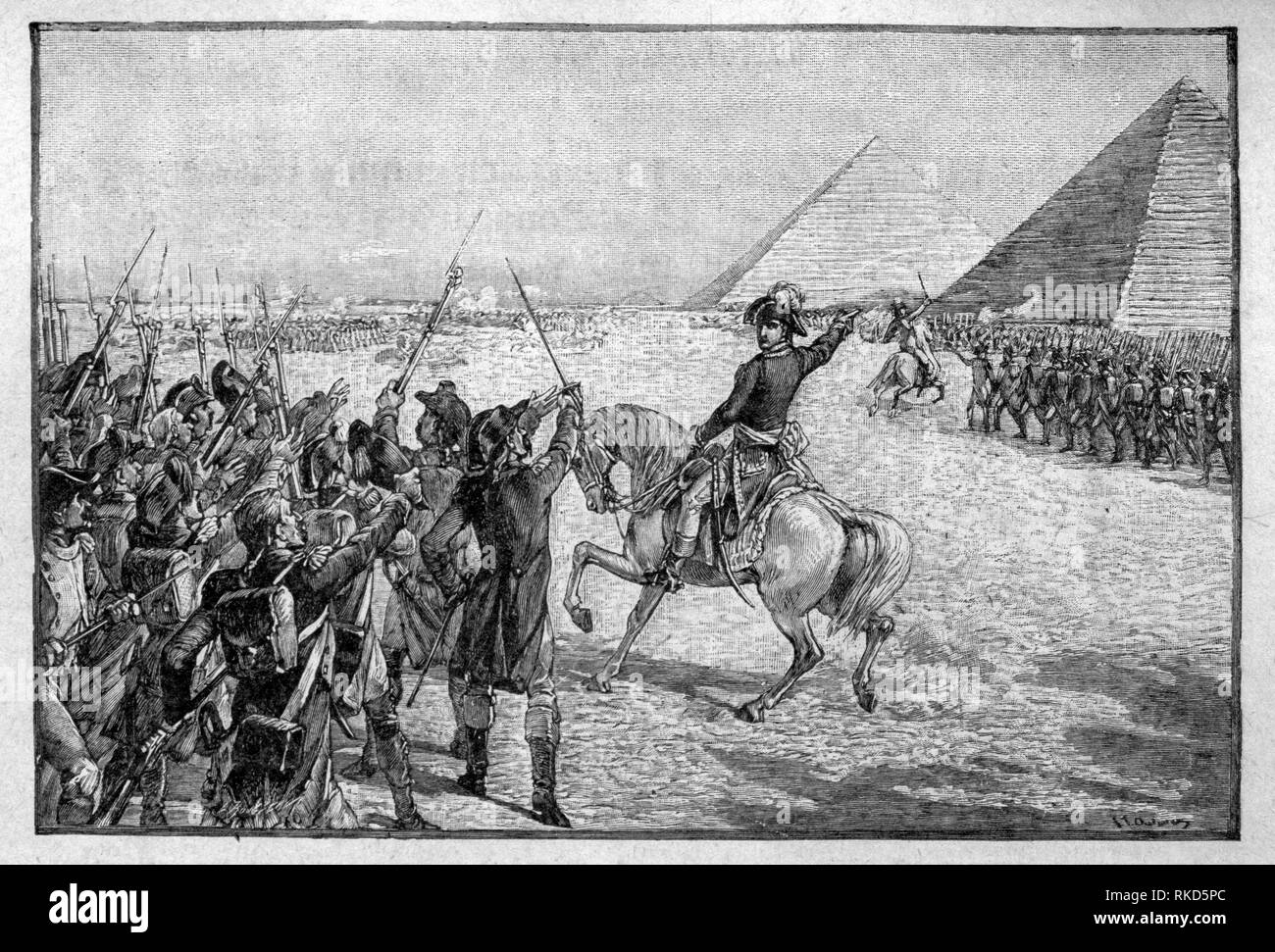 Battle pyramids july 21 1798 Black and White Stock Photos & Images - Alamy