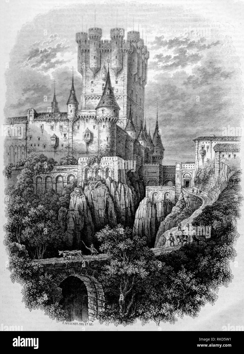 Alcazar of segovia, spain Black and White Stock Photos & Images - Alamy