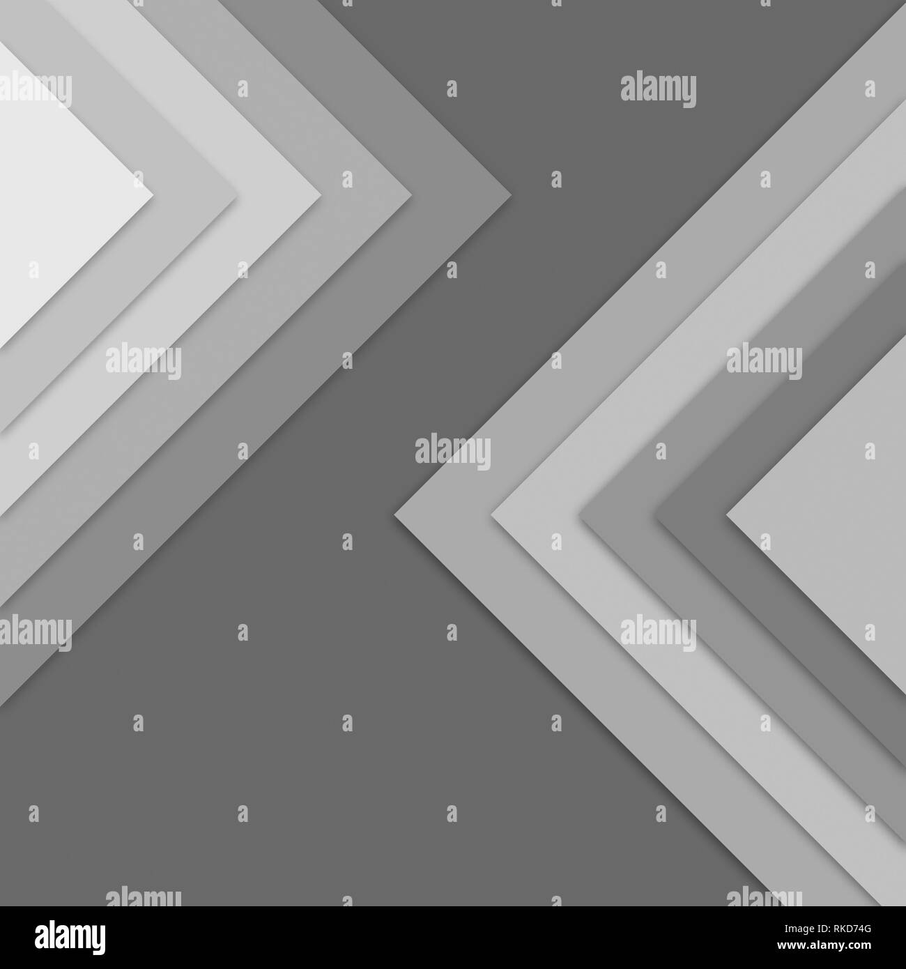 Large monochrome gray triangles with drop shadows on top of each others ...
