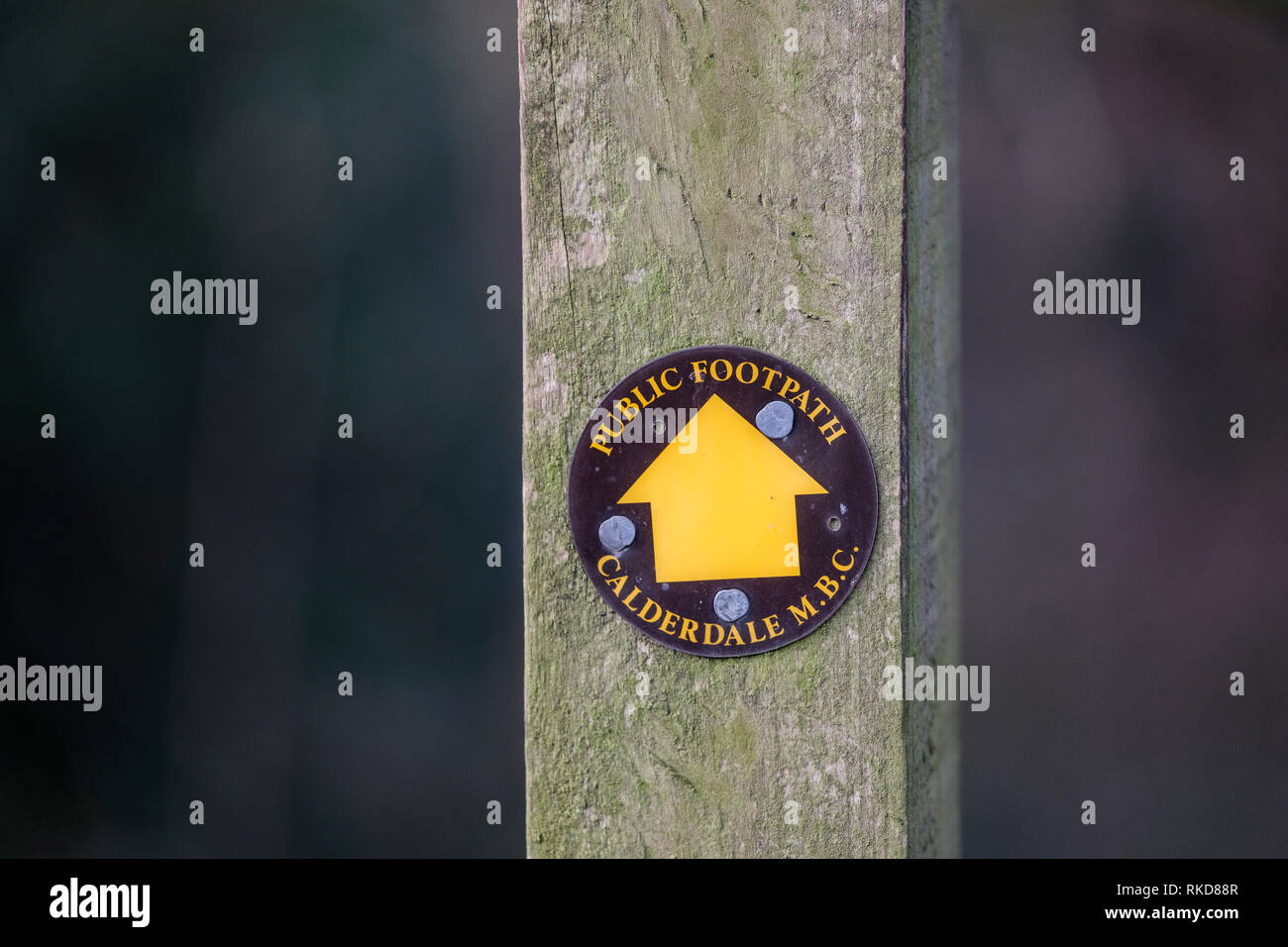 The Calderdale Way Sign, between Shelf and Norwood Green, Halifax, West ...