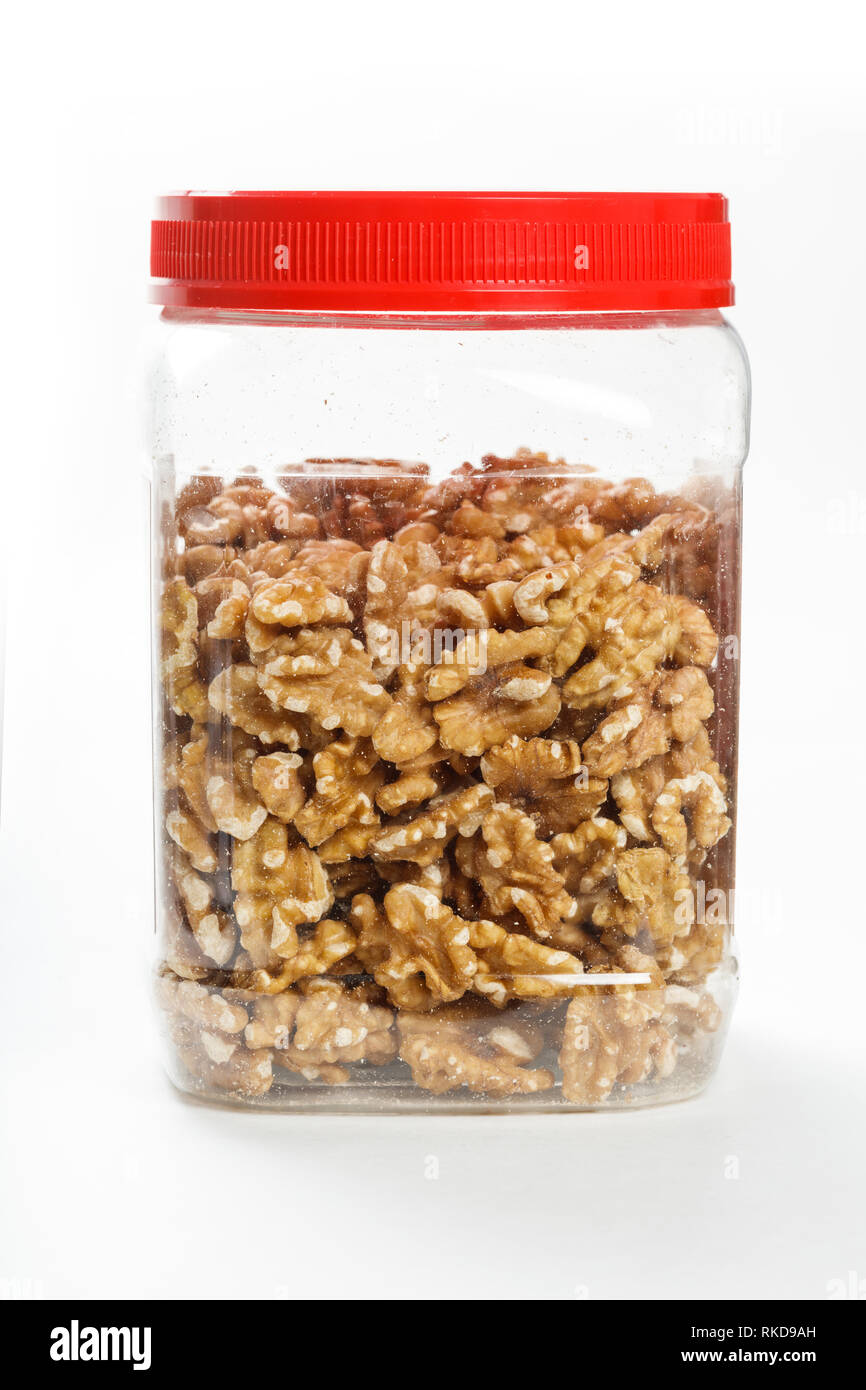 yellow cooked walnut, jar food, close up Stock Photo - Alamy