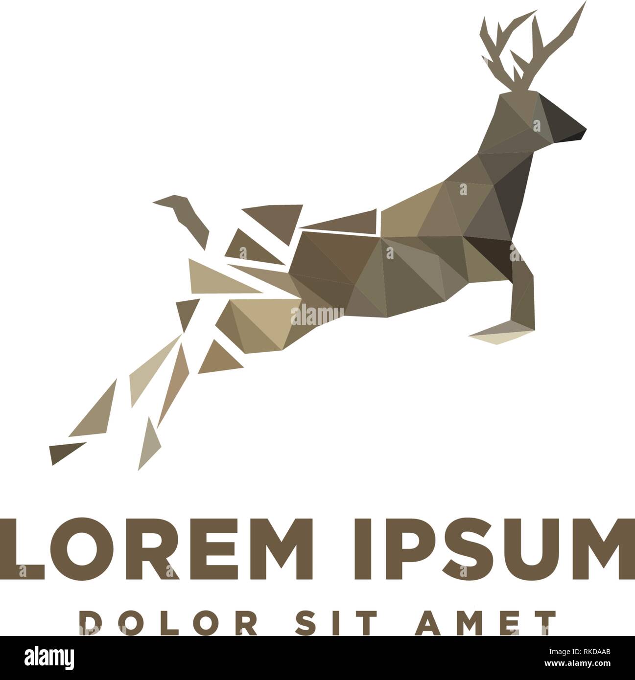 deer jump icon logo template vector illustration element isolated ...