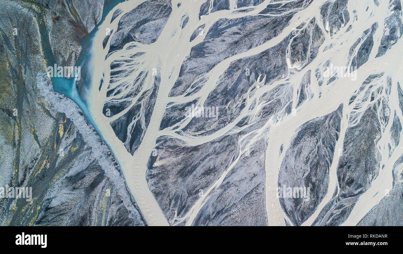 Glacier aerial view landscape iceland hi-res stock photography and ...