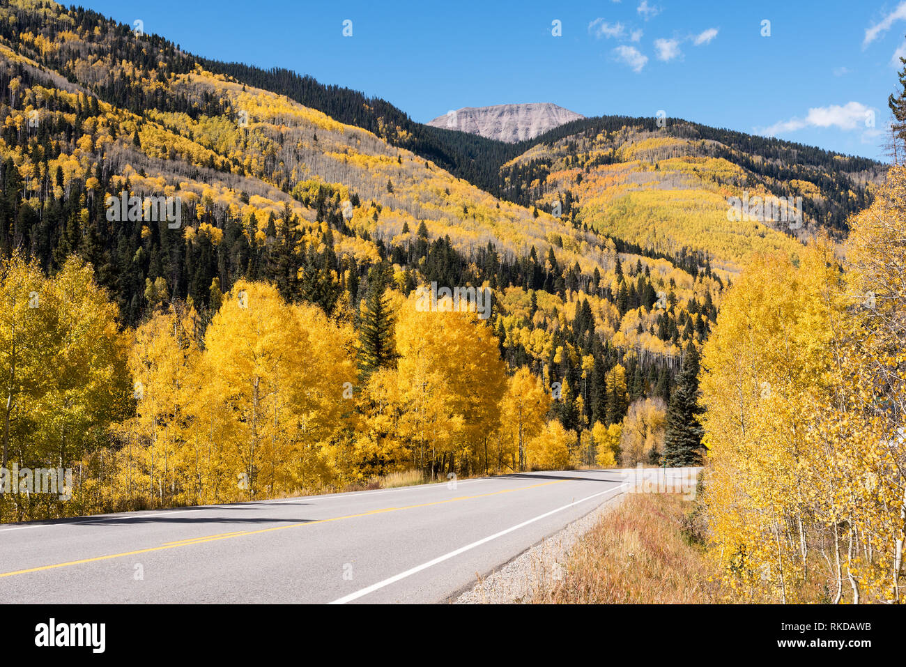Engineer Mountain in the San Juan Mountains along the San Juan Skyway ...