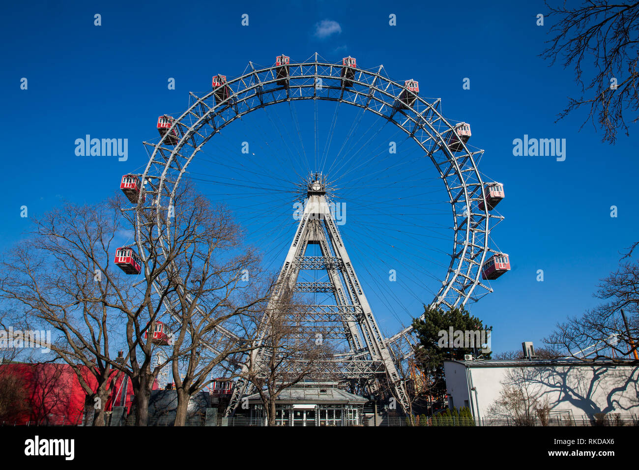 Wiener Riesenrad constructed in 1897 and located in the Wurstelprater ...