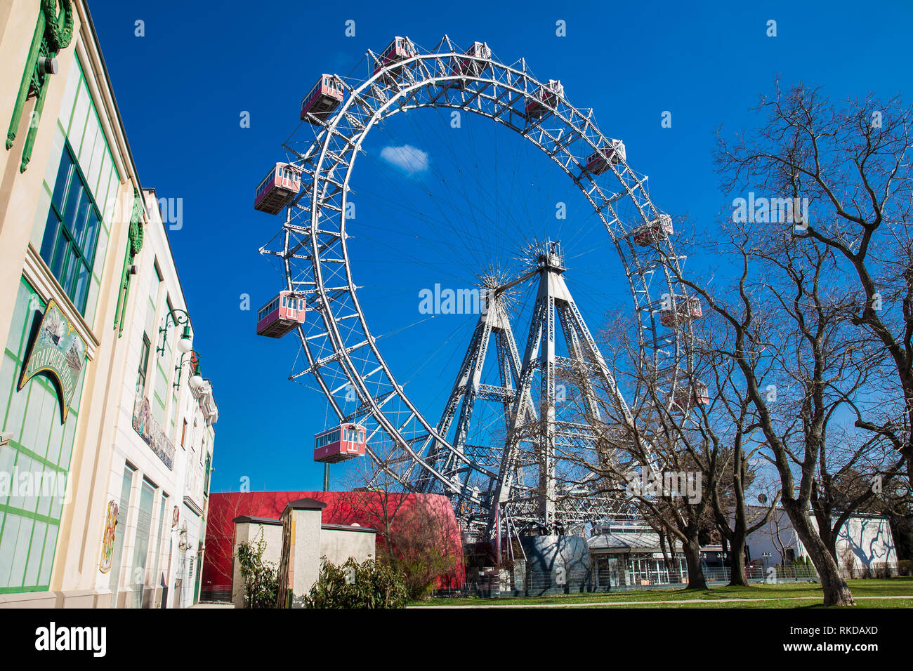 VIENNA, AUSTRIA - APRIL, 2018: Wiener Riesenrad constructed in 1897 and ...