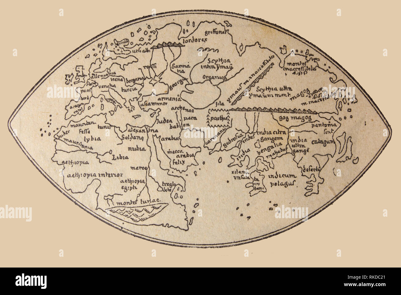 Old map of india 7th century High Resolution Stock Photography and ...