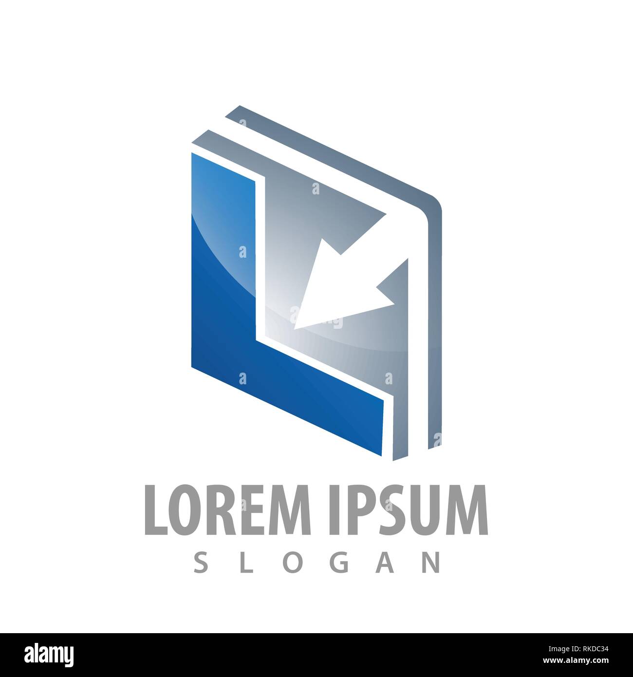 Square arrow initial letter L logo concept design. Symbol graphic ...