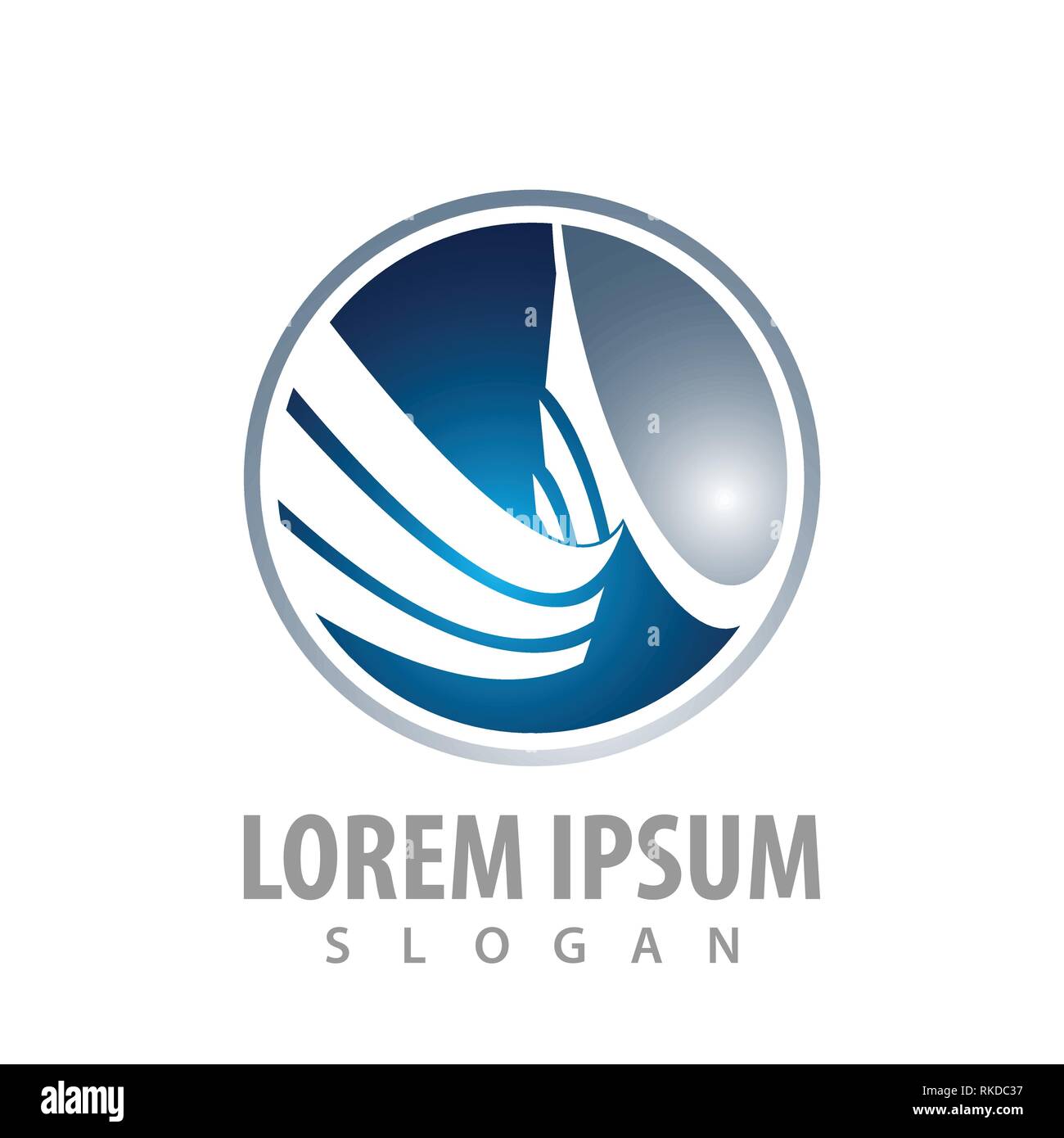 Modern circle abstract logo concept design. Symbol graphic template ...