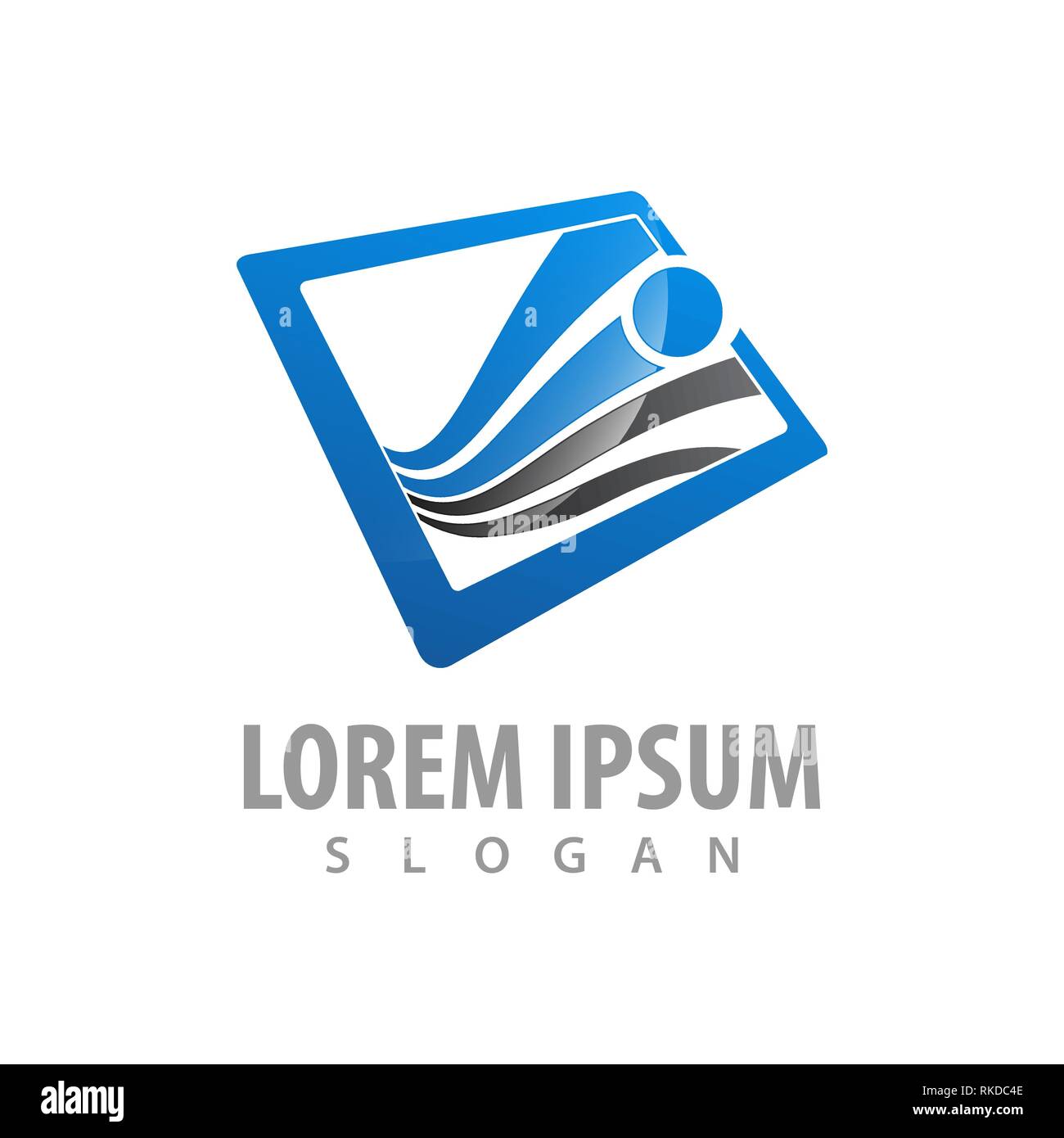 Flowing frame logo concept design. Symbol graphic template element ...