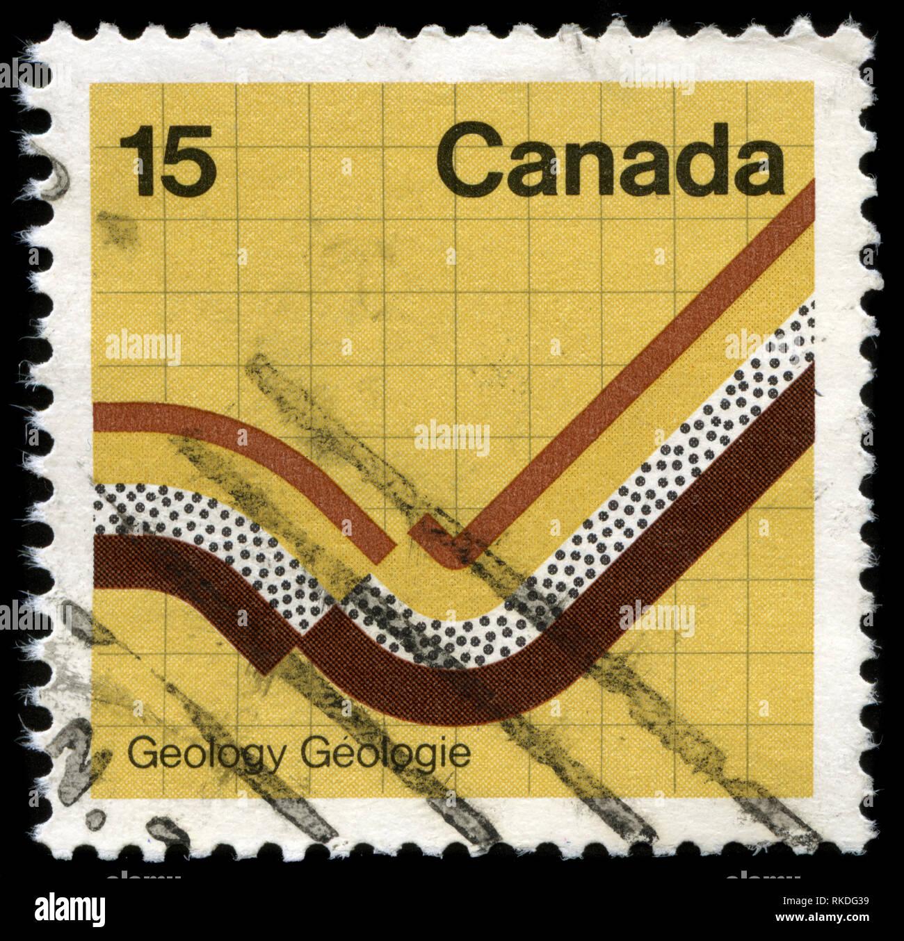 Postage stamp from Canada in the Earth Sciences series issued in 1972 ...