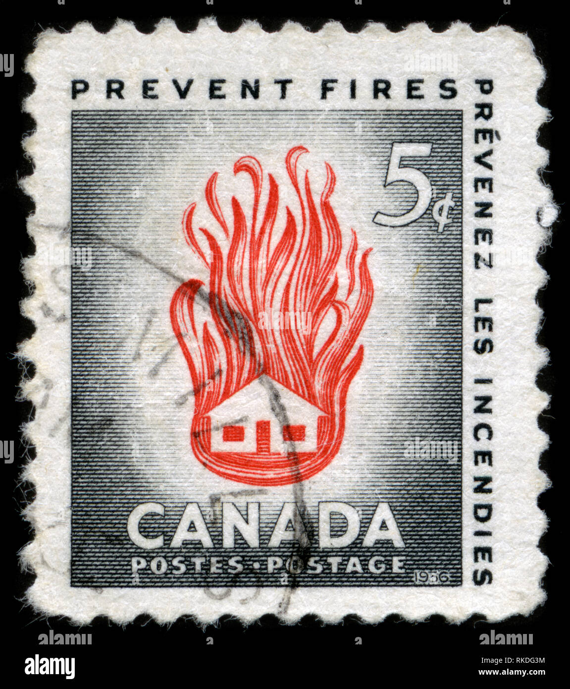 Postage stamp from Canada in the Fire Prevention Week series issued in ...