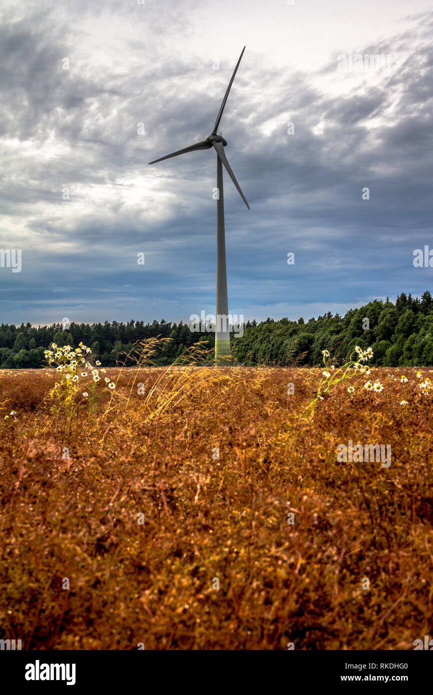 Wind turbine heavy clouds hi-res stock photography and images - Alamy