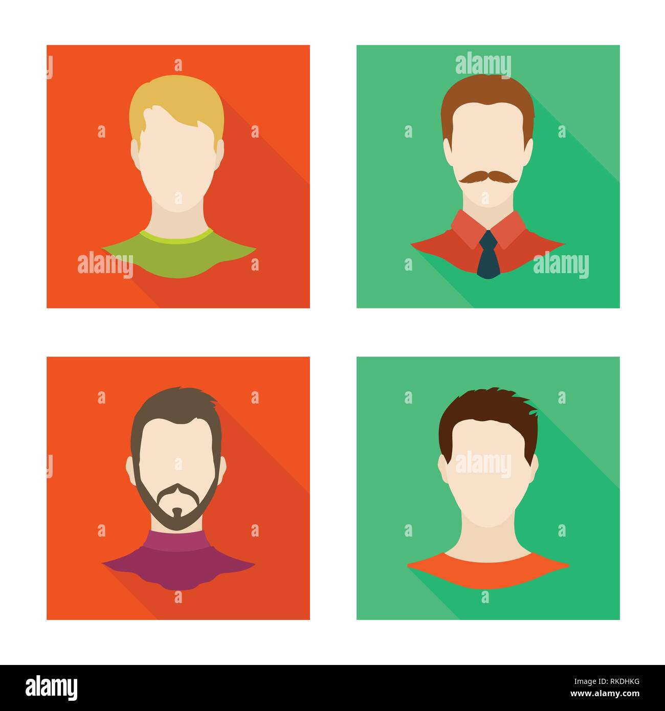 Vector illustration of avatar and dummy sign. Set of avatar and figure ...