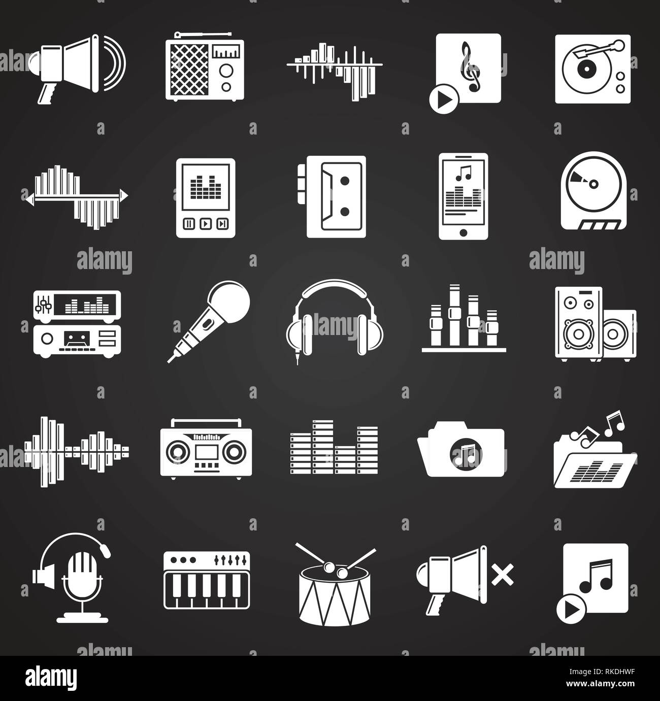 Simple Black And White Music Designs