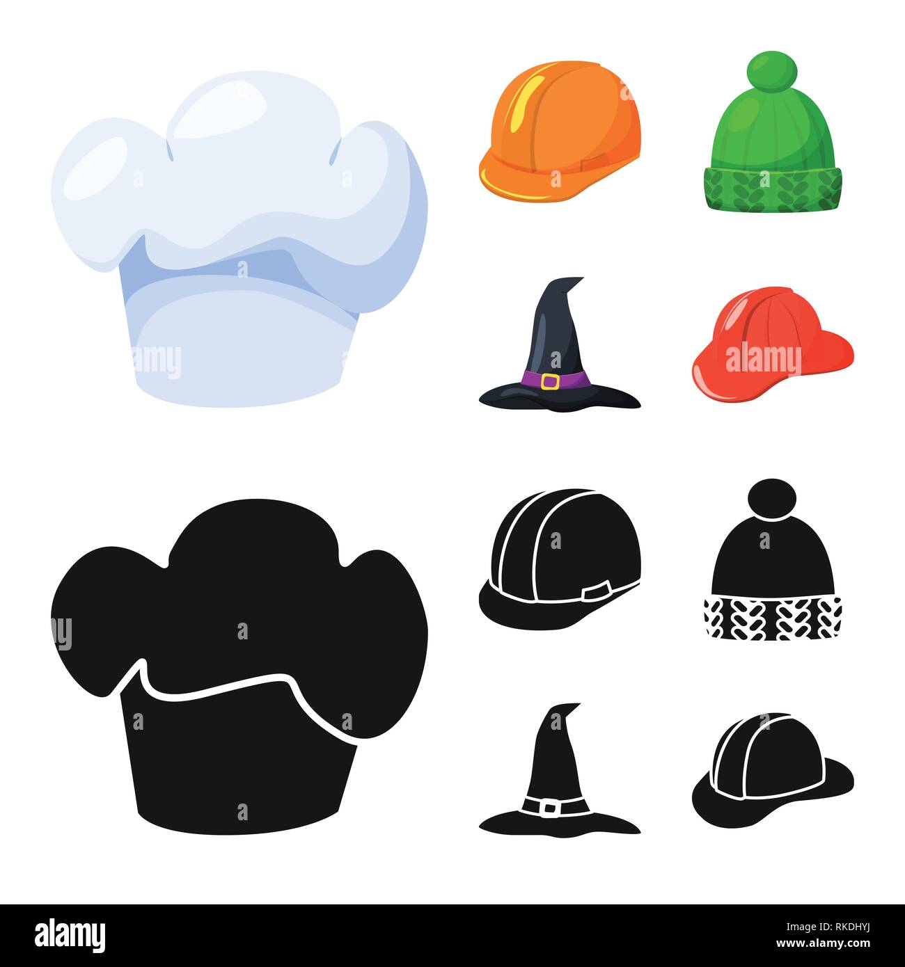 Isolated object of clothing and cap icon. Collection of clothing and ...