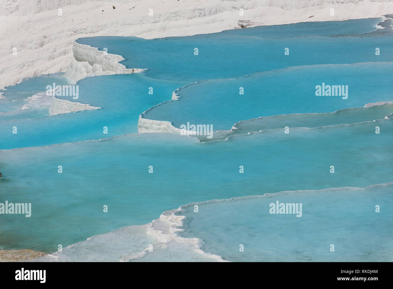 Water in travertine terraces of Pamukkale, Turkey Stock Photo - Alamy