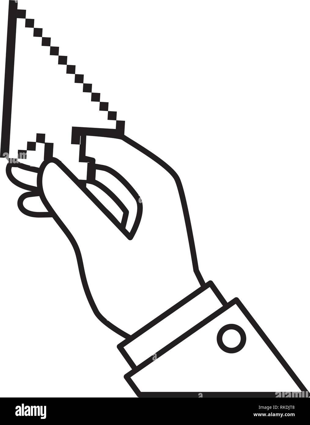 hand with arrow mouse pointer vector illustration design Stock Vector ...