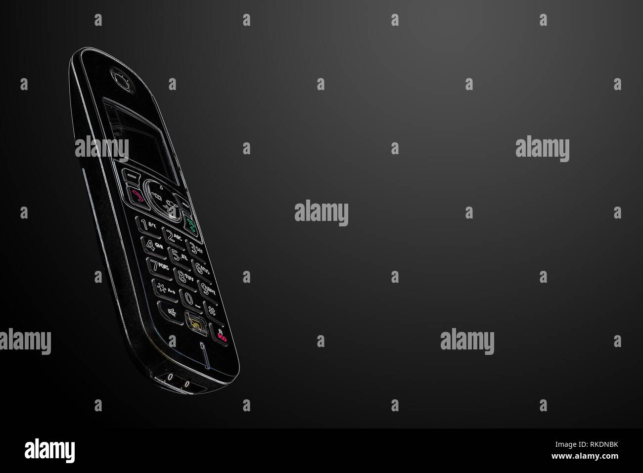 Silhouette of a cordless phone Stock Photo - Alamy