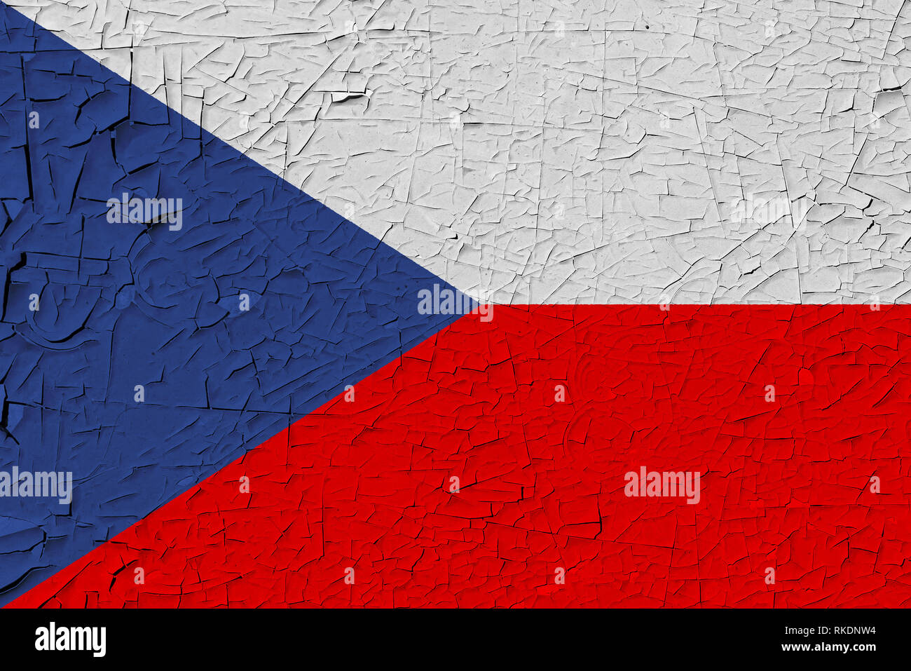 Czech Republic painted flag. Patriotic old grunge background. National ...