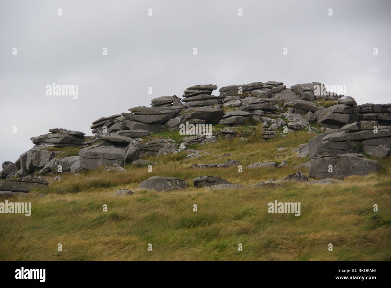 Littaford Tors, Cornubian Granite Tor on a Grey Day. By Wistmans Wood ...