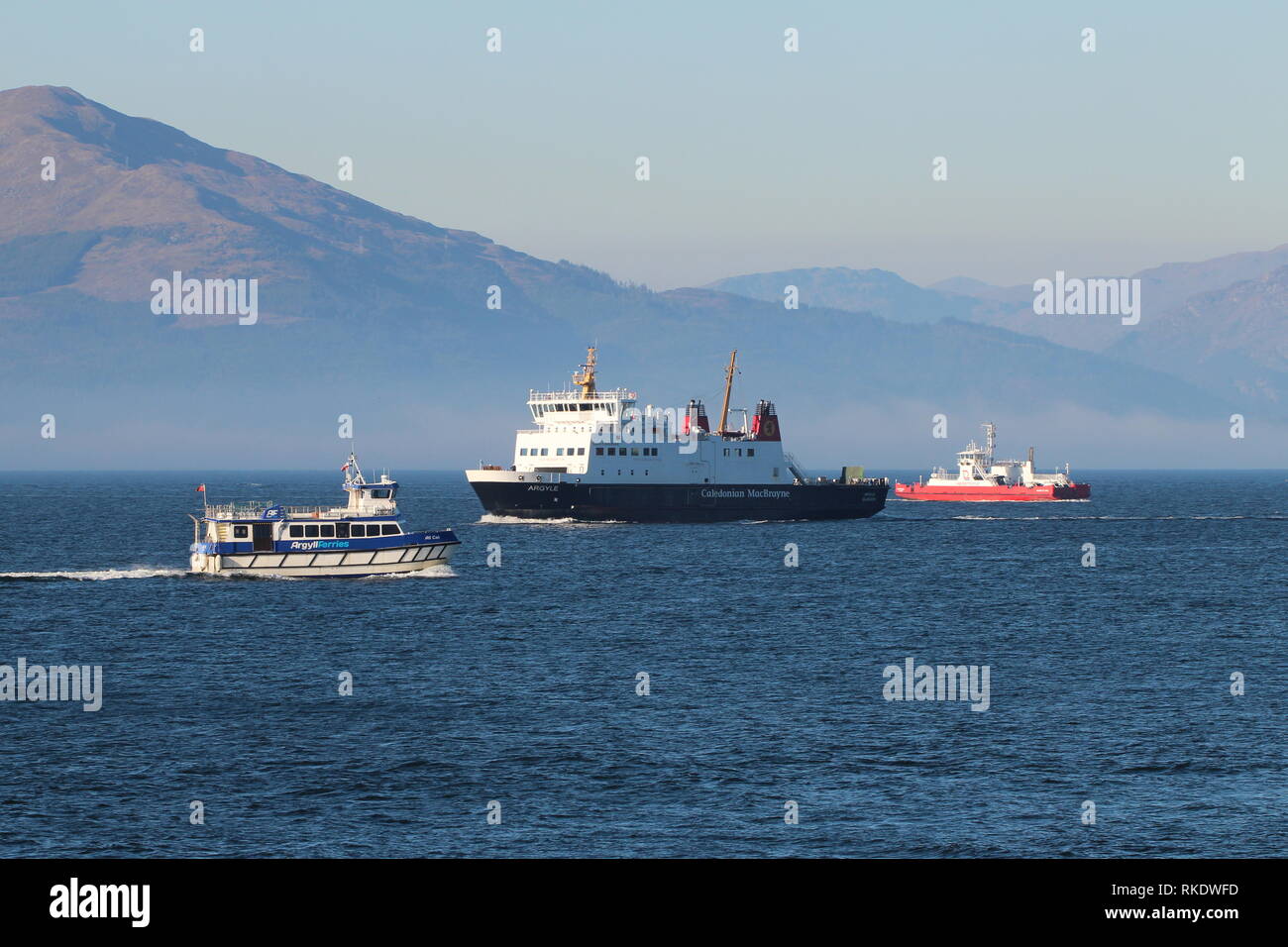 Ferries on the Clyde. Western Ferries' MV Sound of Seil, Argyll Ferries ...