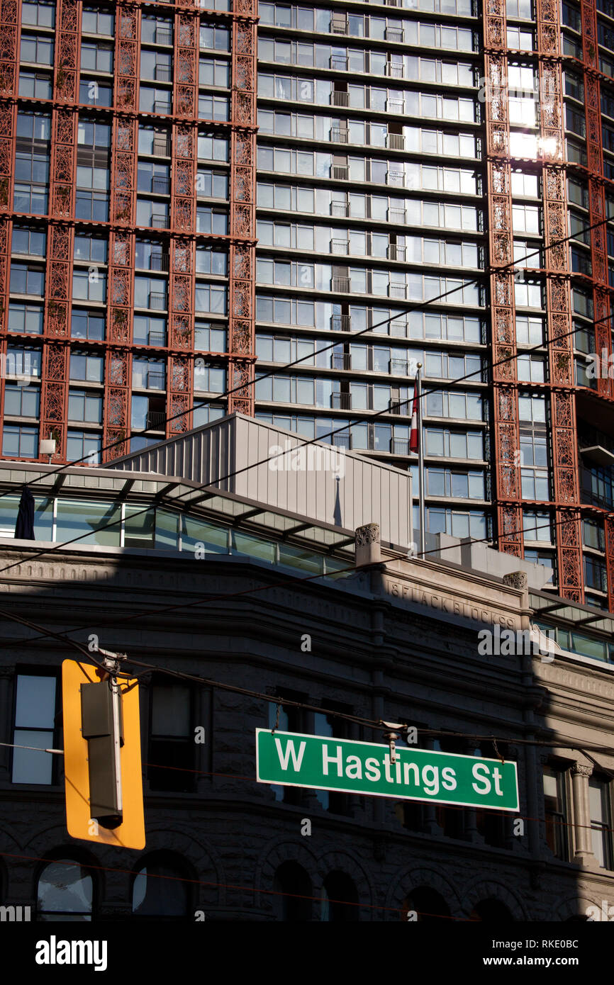 Detail of windows on the Woodwards W-43 building, a residential tower ...