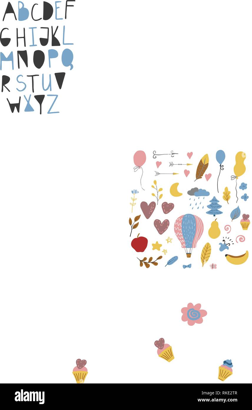 kids elements collection. Set in vector Stock Vector Image & Art - Alamy