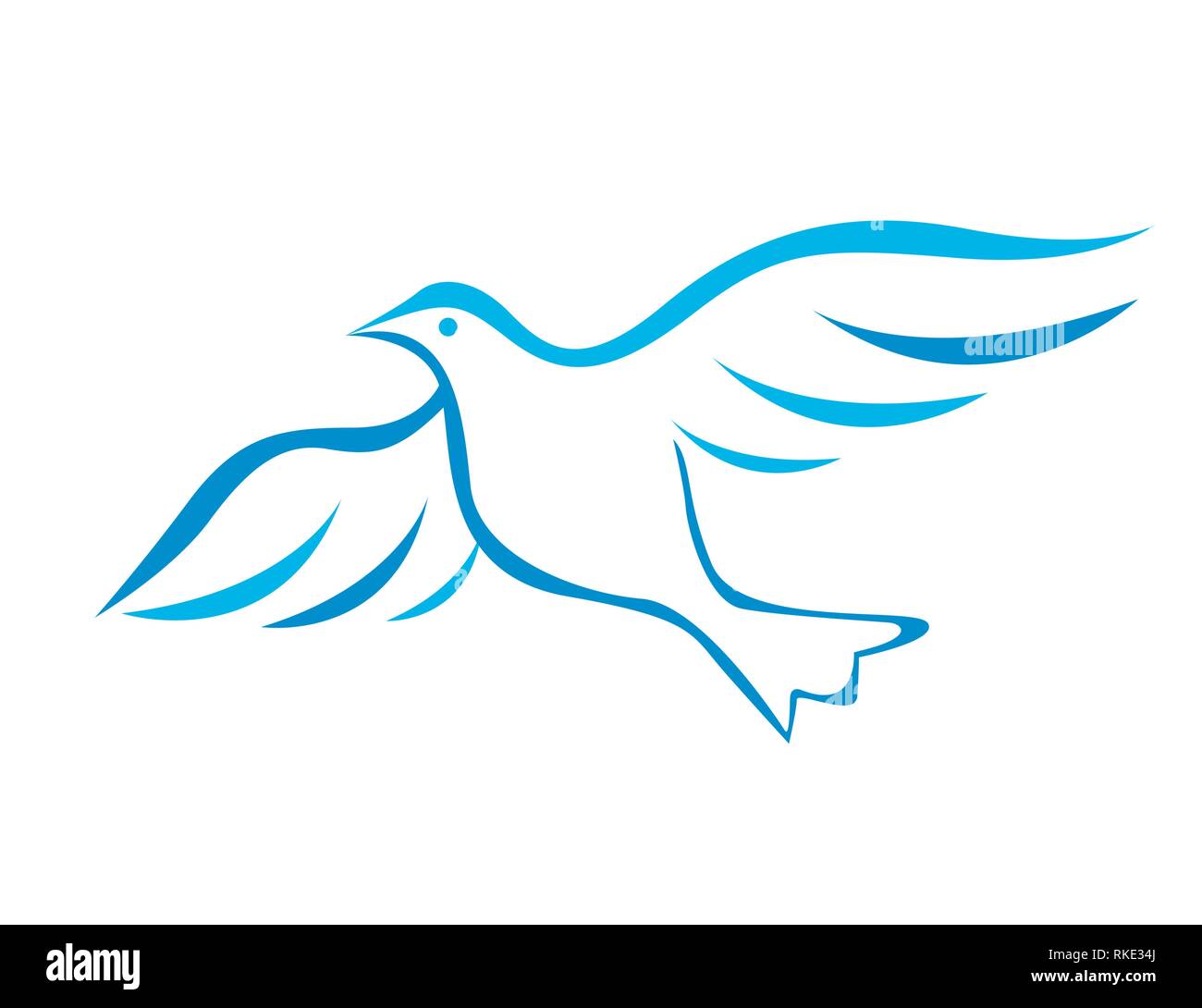 Vector illustration of flying dove Stock Vector Image & Art - Alamy
