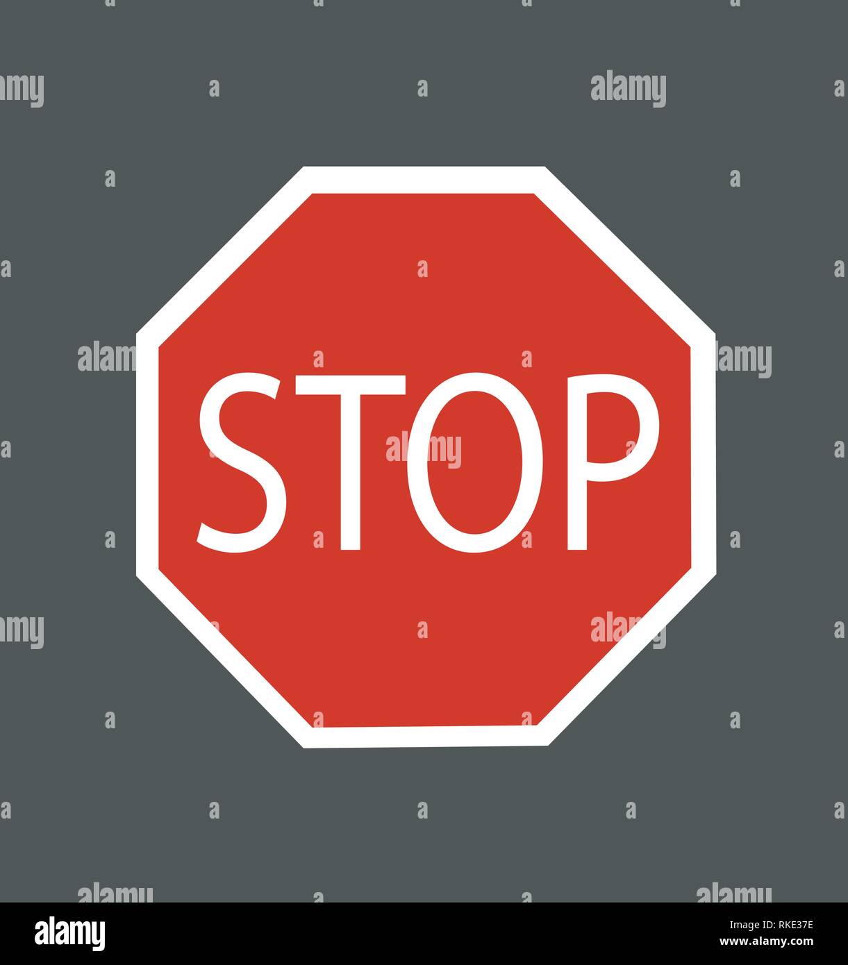 Vector illustration of Stop sign Stock Vector Image & Art - Alamy
