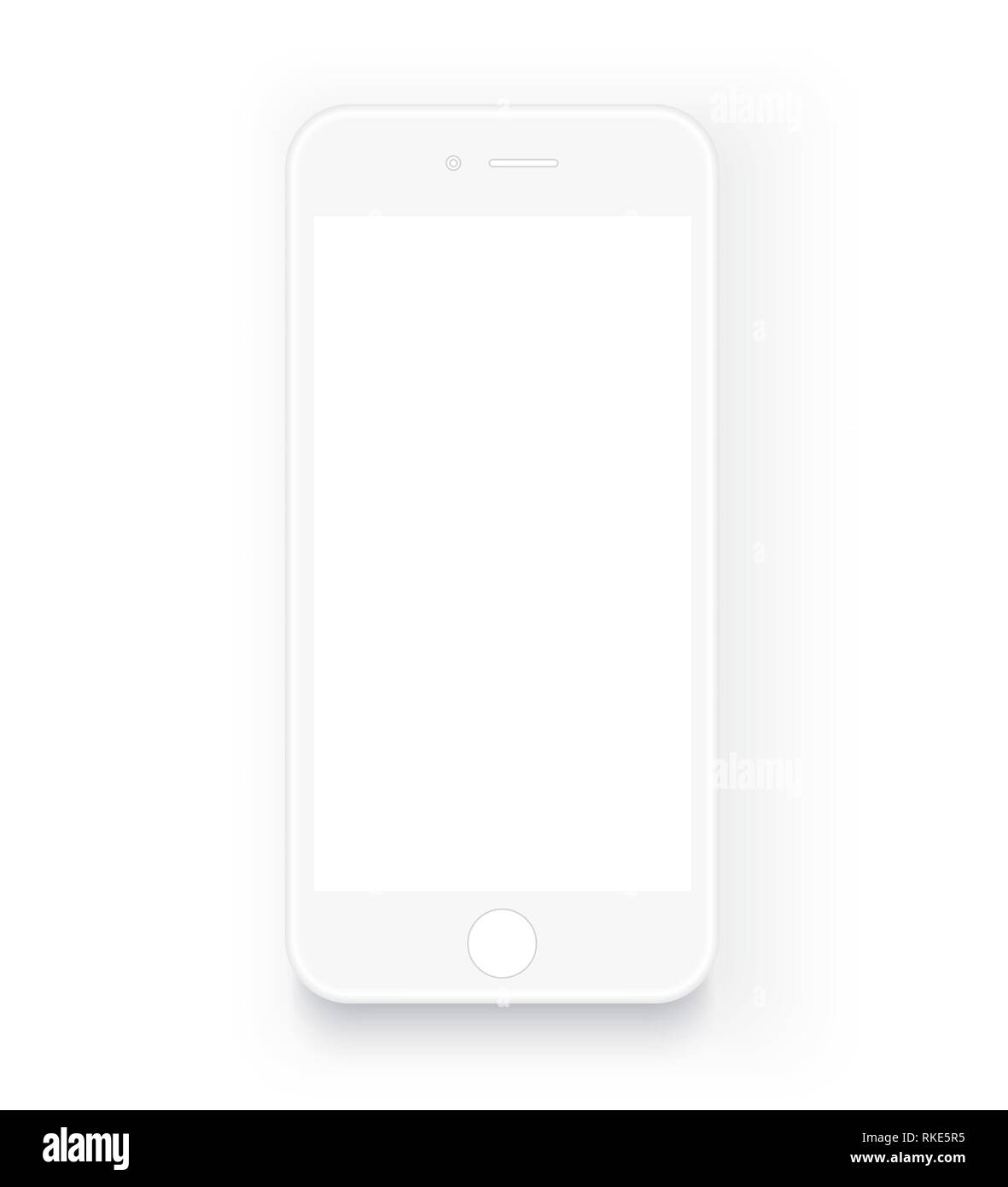 Realistic white mobile phone. Mock up smartphone Stock Vector Image ...