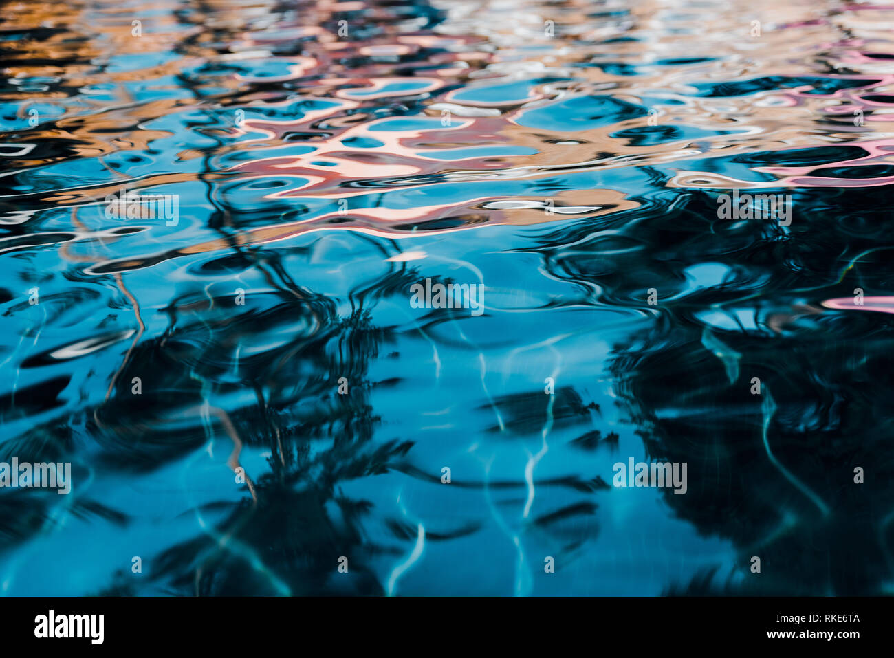 texture of water in blue swimming pool Stock Photo - Alamy