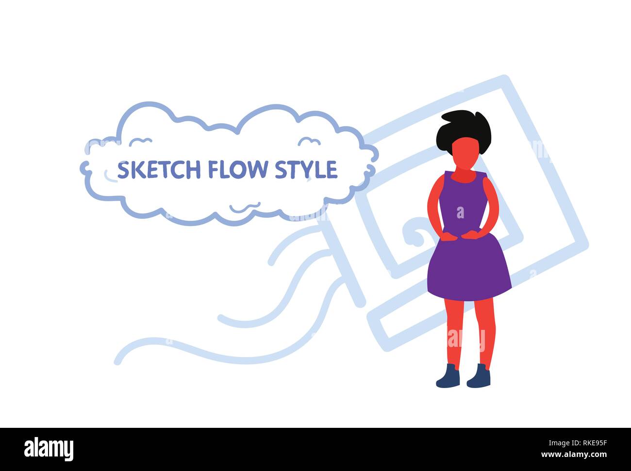 brunette woman wearing violet dress fashion style concept young girl ...