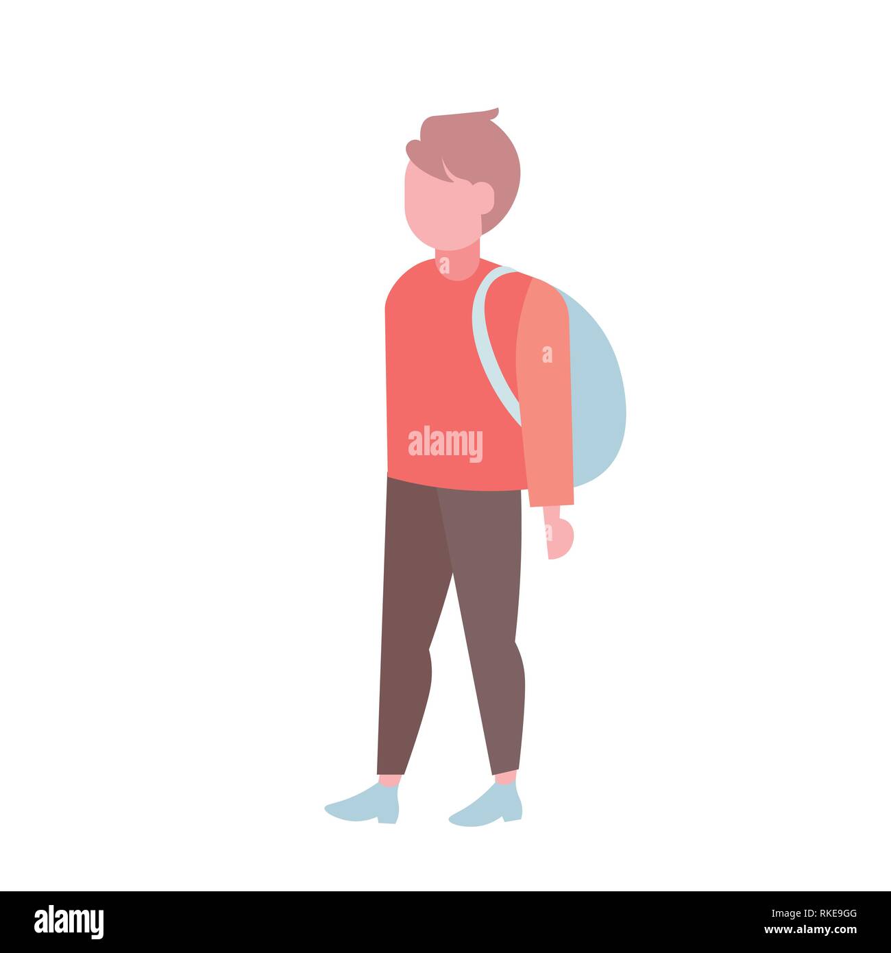 Human backpack Stock Vector Images - Alamy