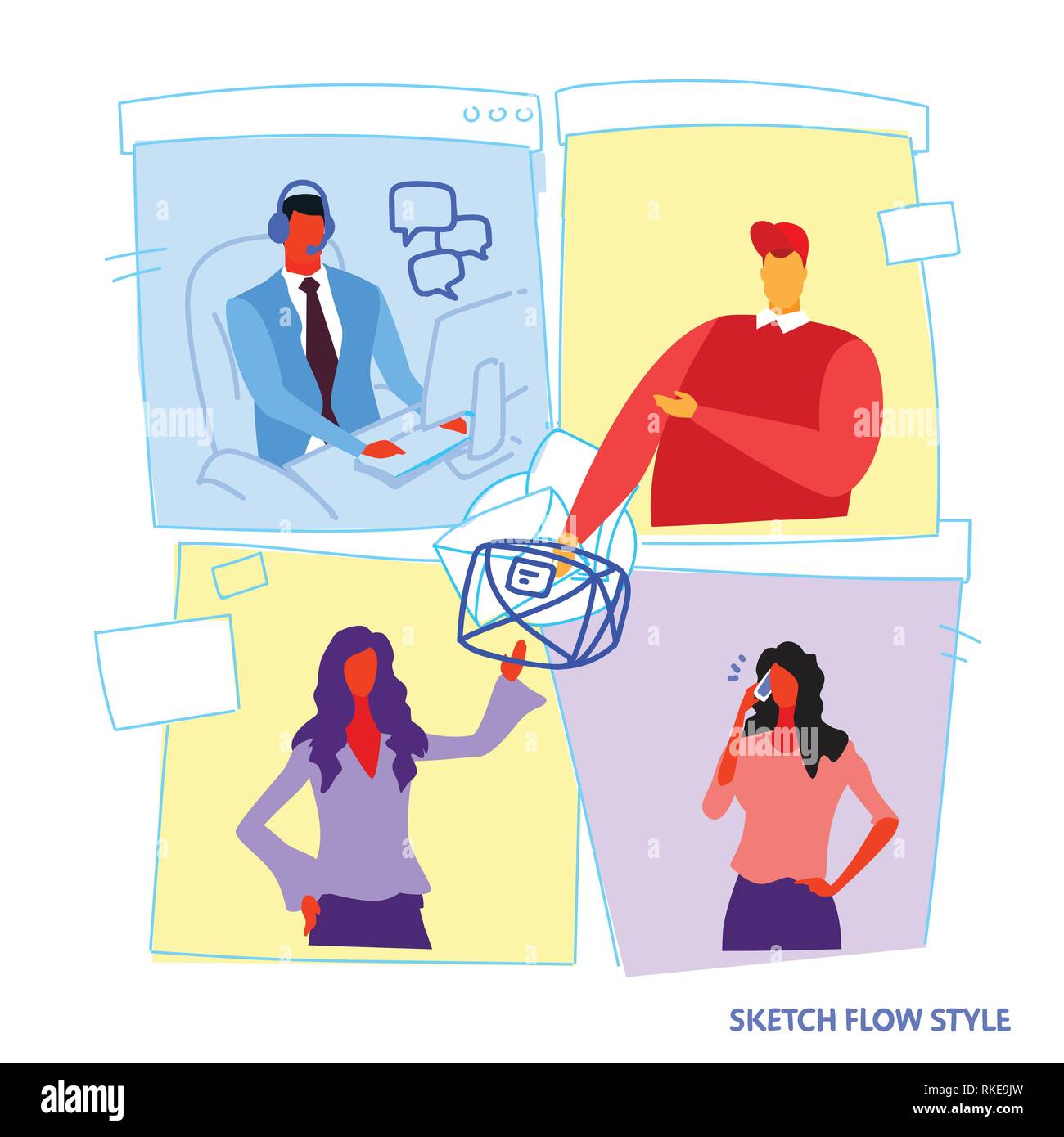 Online distribution center Stock Vector Images - Alamy