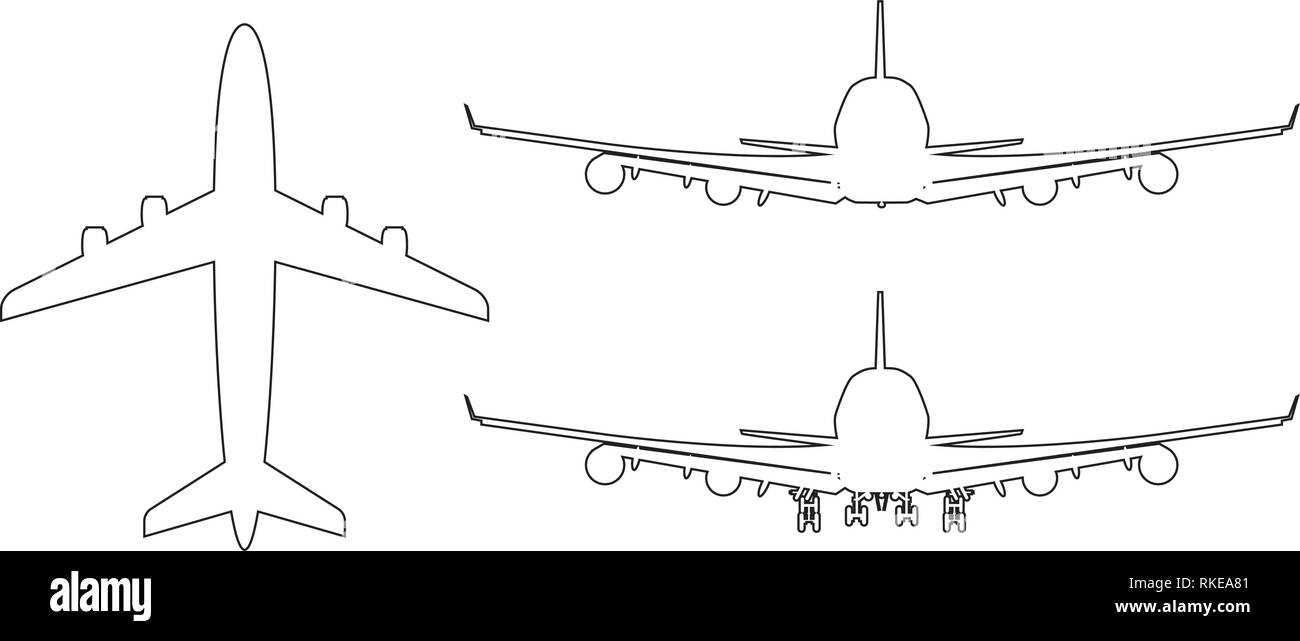 Airplane Drawing Top View