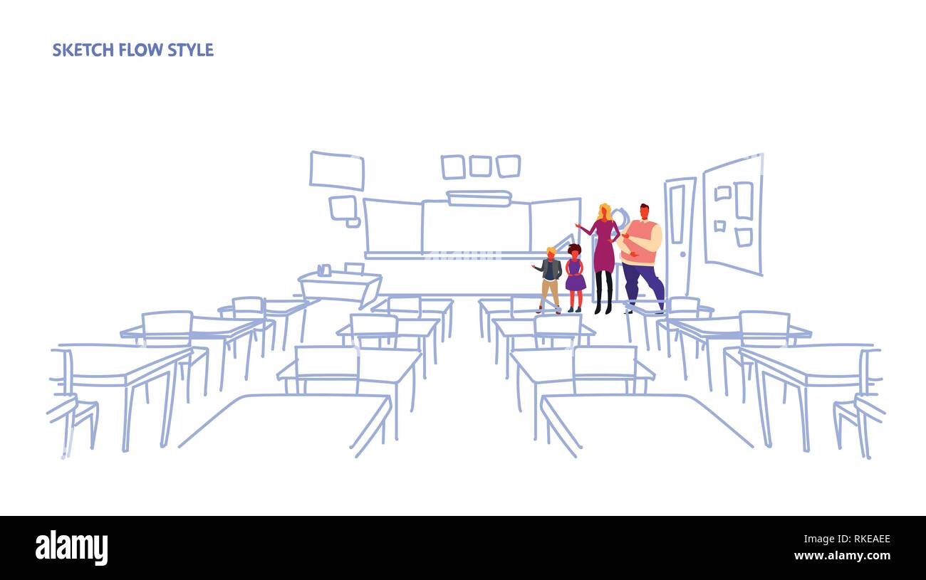 Woman classroom door teacher Cut Out Stock Images & Pictures - Alamy