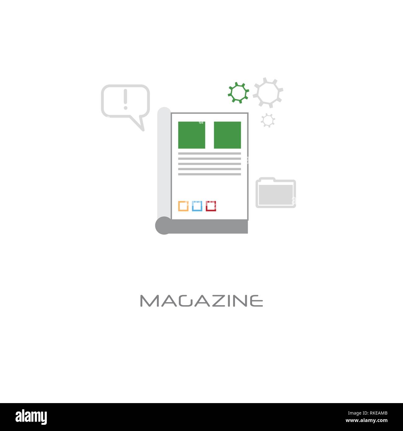 newsletter application magazine concept newspaper icon banner white ...