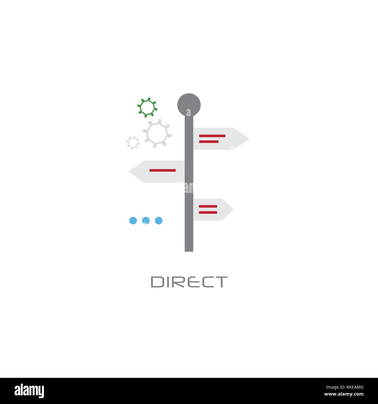 signboard arrow choose direction way direct concept road signs white ...