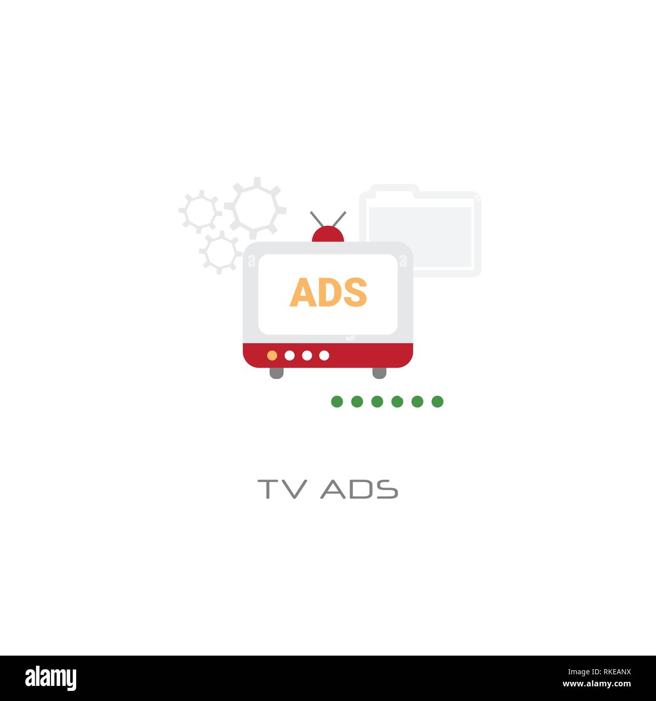 advertisement marketing promotion tv ads concept white background line ...