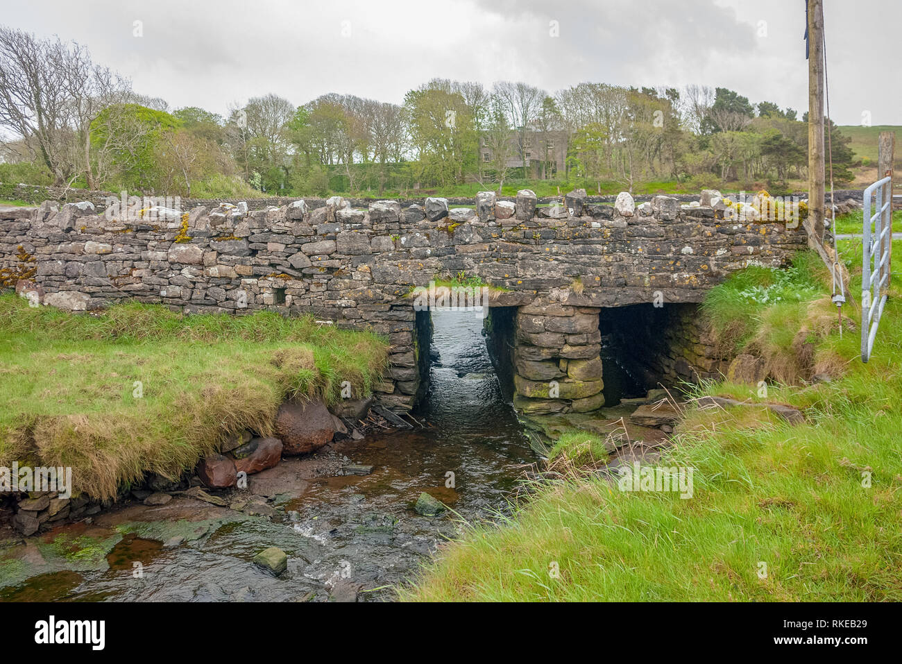 bridge and rivulet seen in in Connemara, a area in Ireland Stock Photo ...