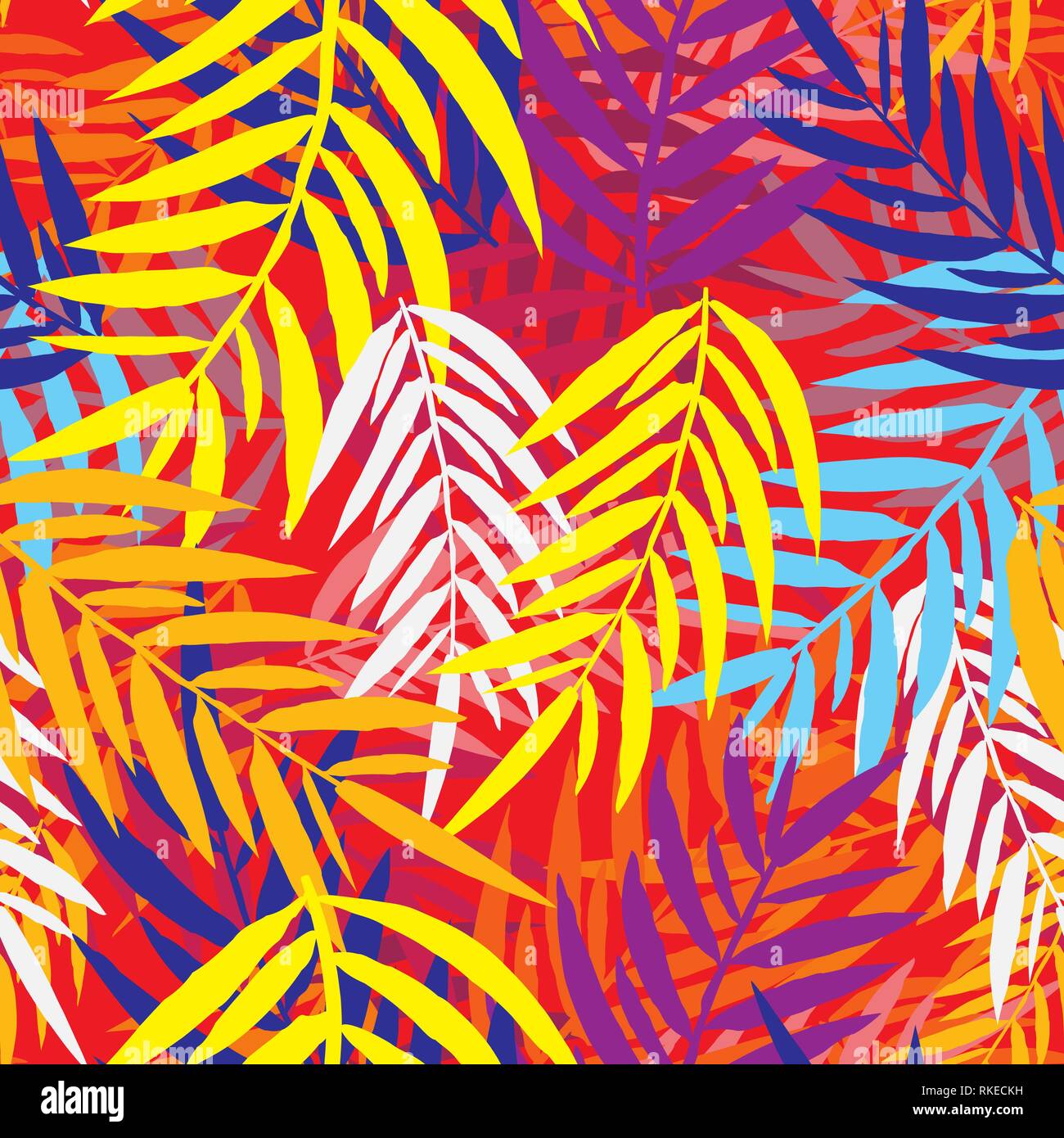 Seamless repeating palm leaf background Stock Vector Image & Art - Alamy